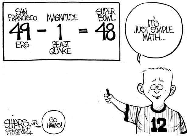 Super Bowl simple math | Cartoon | Federal Way Mirror