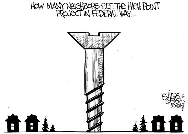 How many neighbors can see Federal Way High Point project? | Cartoon ...