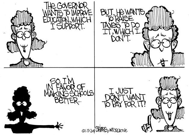 In favor of education but don't want to pay for it | Cartoon | Federal ...