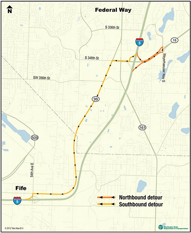 More I-5 closures in Federal Way | Detour map | Federal Way Mirror