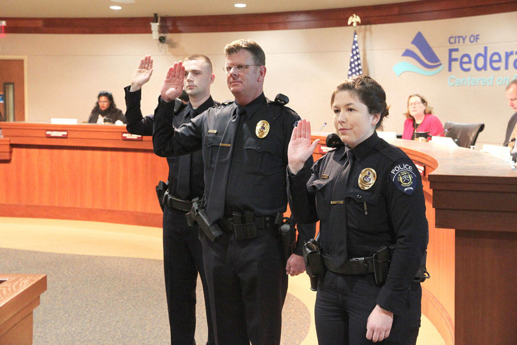 New Federal Way police officers take oath of office | Federal Way Mirror