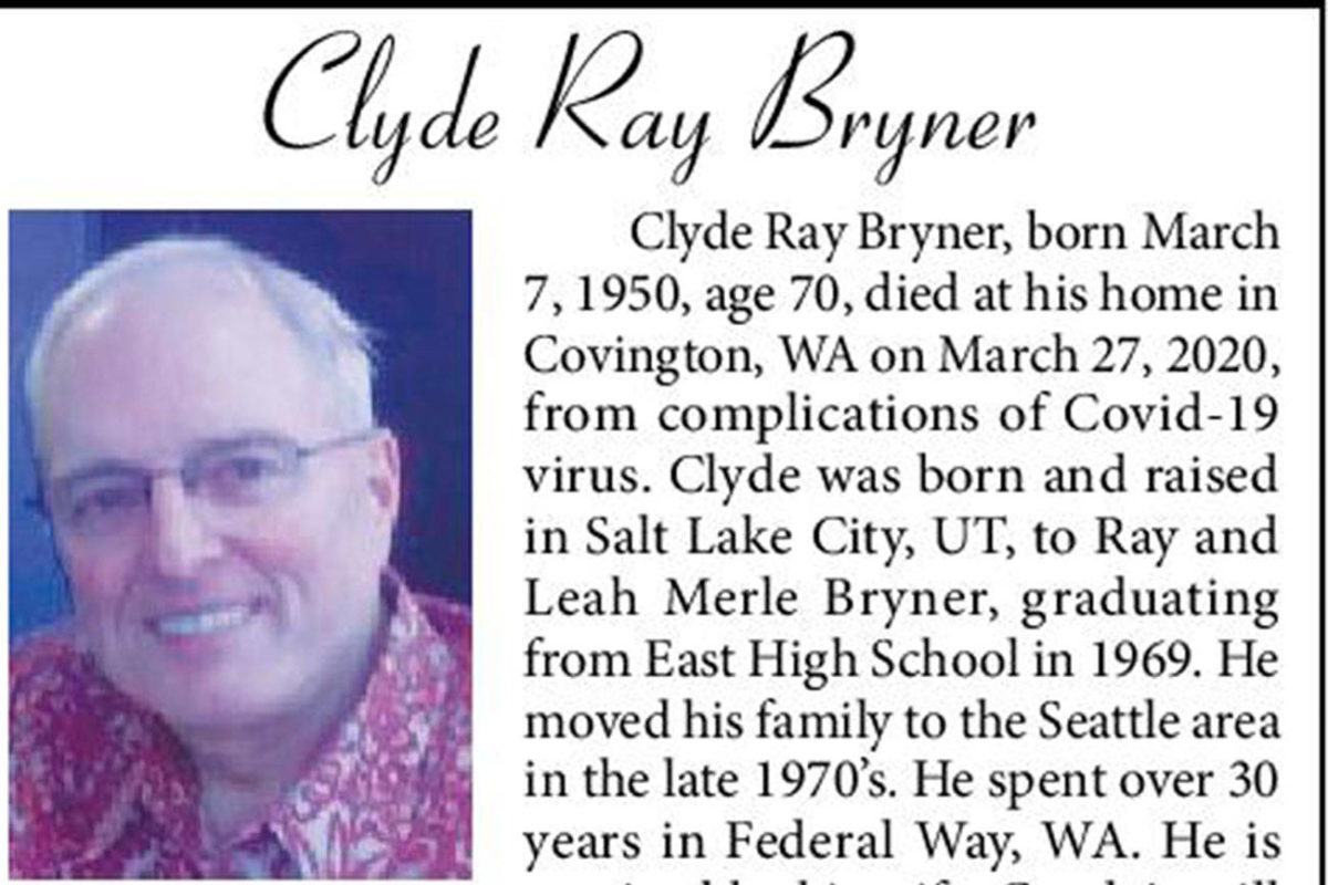 Clyde Ray Bryner | Obituary | Federal Way Mirror
