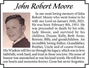 John Robert Moore | Obituary | Federal Way Mirror