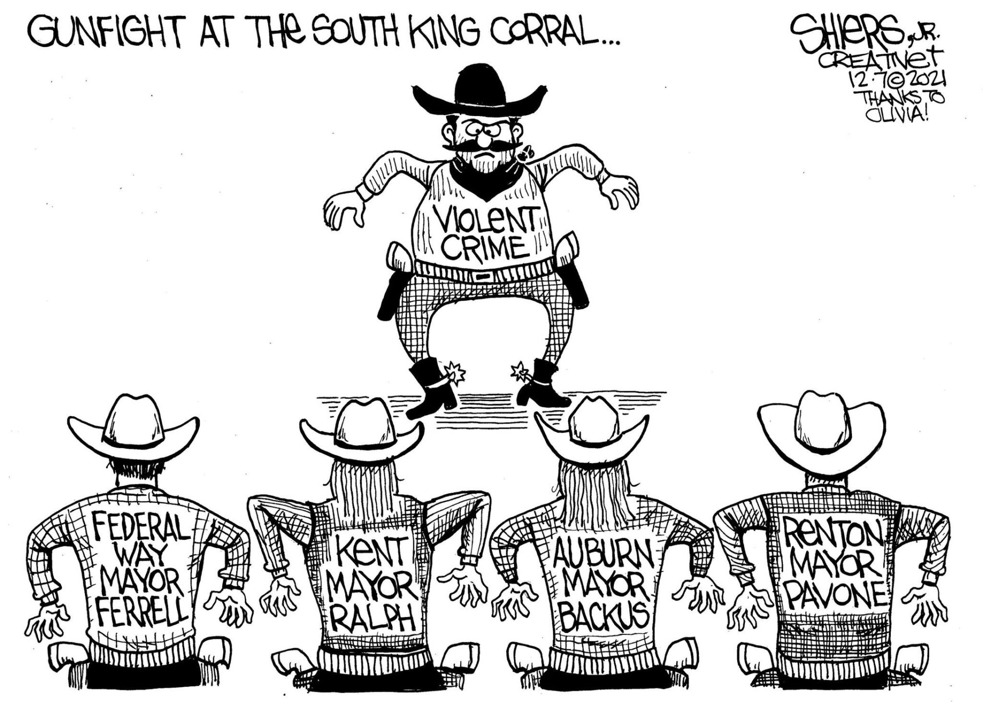 Gunfight at the South King corral | Frank Shiers | Federal Way Mirror