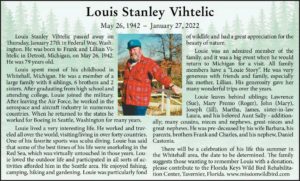 Louis Stanley Vihtelic | Obituary | Federal Way Mirror