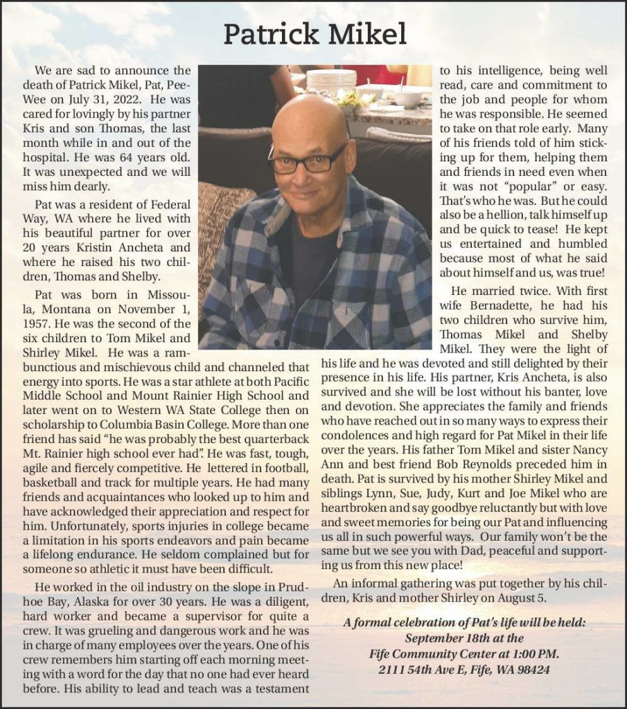 Obituaries | Federal Way Mirror