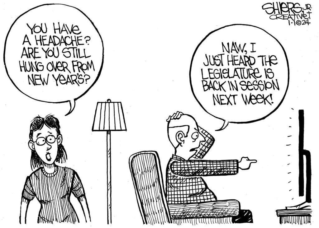 Legislature back in session next week | Cartoon | Federal Way Mirror