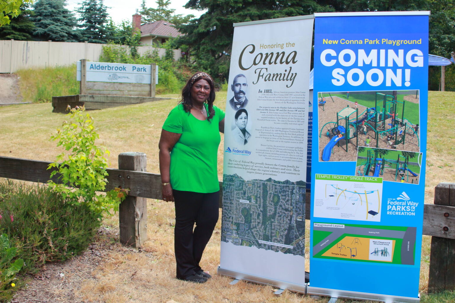 New Conna Park sign honors Federal Way pioneer | Federal Way Mirror