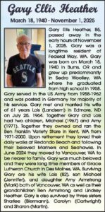 Gary Heather | Obituary | Federal Way Mirror