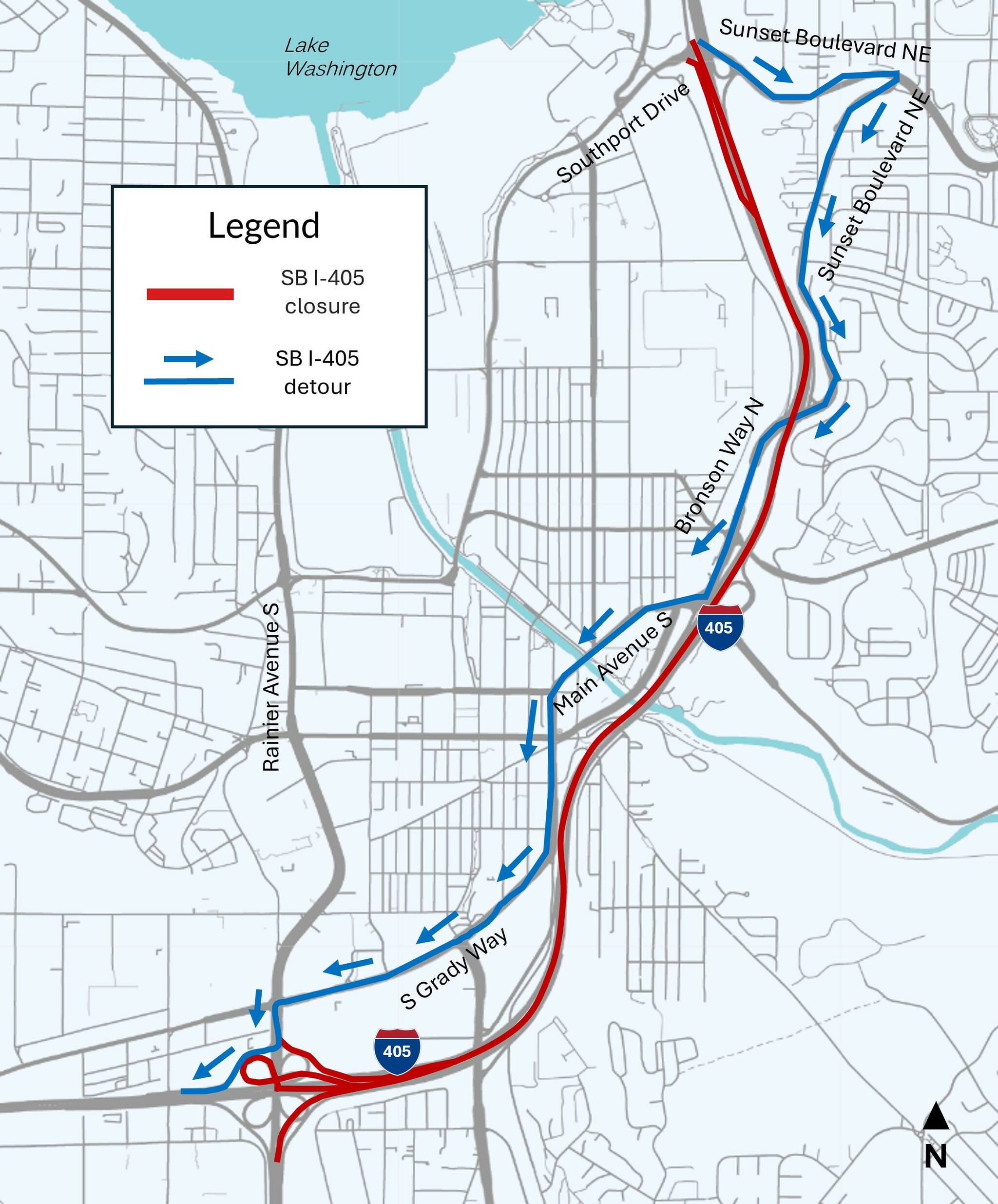 Southbound I-405 in Renton closed for the weekend | Federal Way Mirror