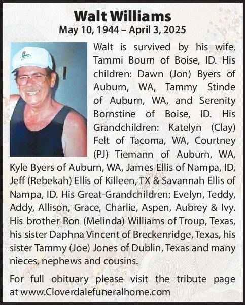 Obituaries | Federal Way Mirror