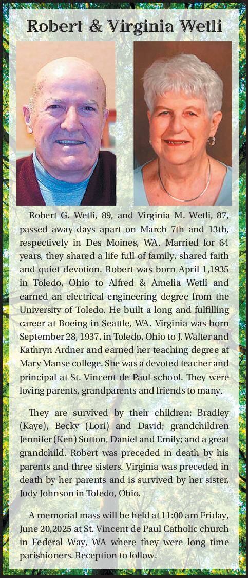Obituaries | Federal Way Mirror
