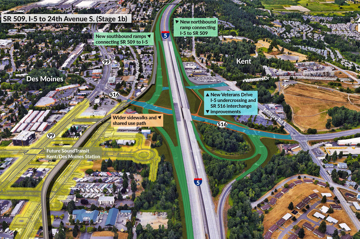 Tolling coming this fall to new SR 509 Expressway near Kent | Federal ...