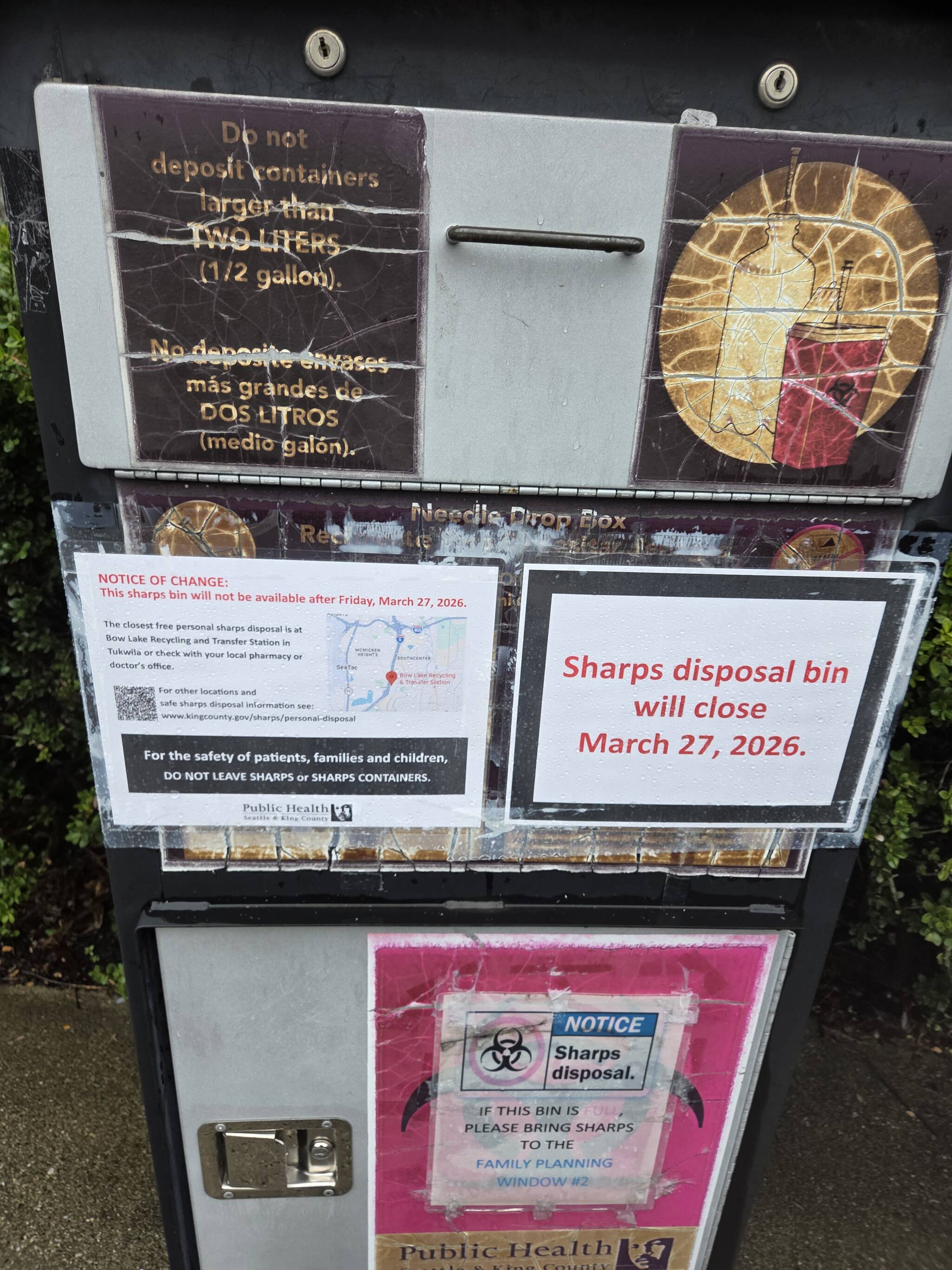 Federal Way’s sharps disposal container is closed | Federal Way Mirror